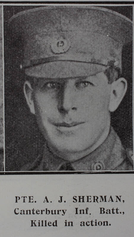 Alfred John Sherman - Online Cenotaph - Auckland War Memorial Museum