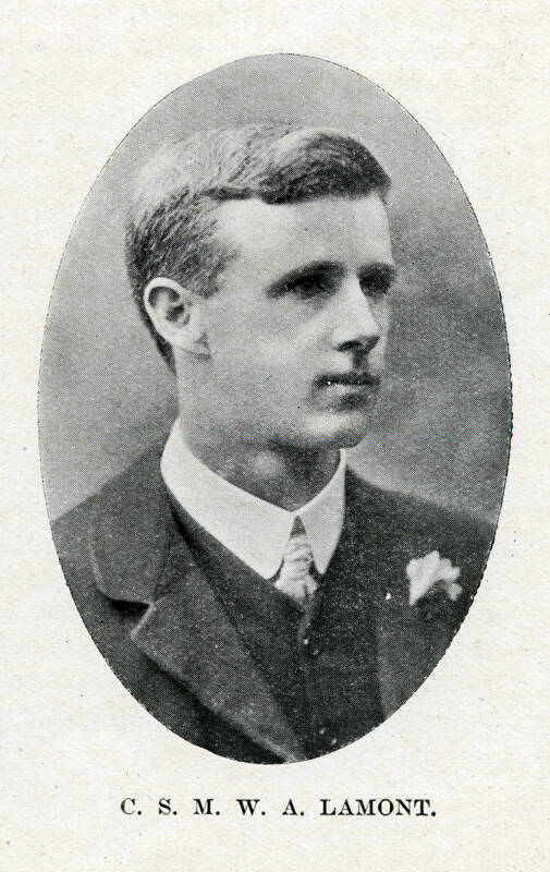 William Alfred Lamont - Online Cenotaph - Auckland War Memorial Museum