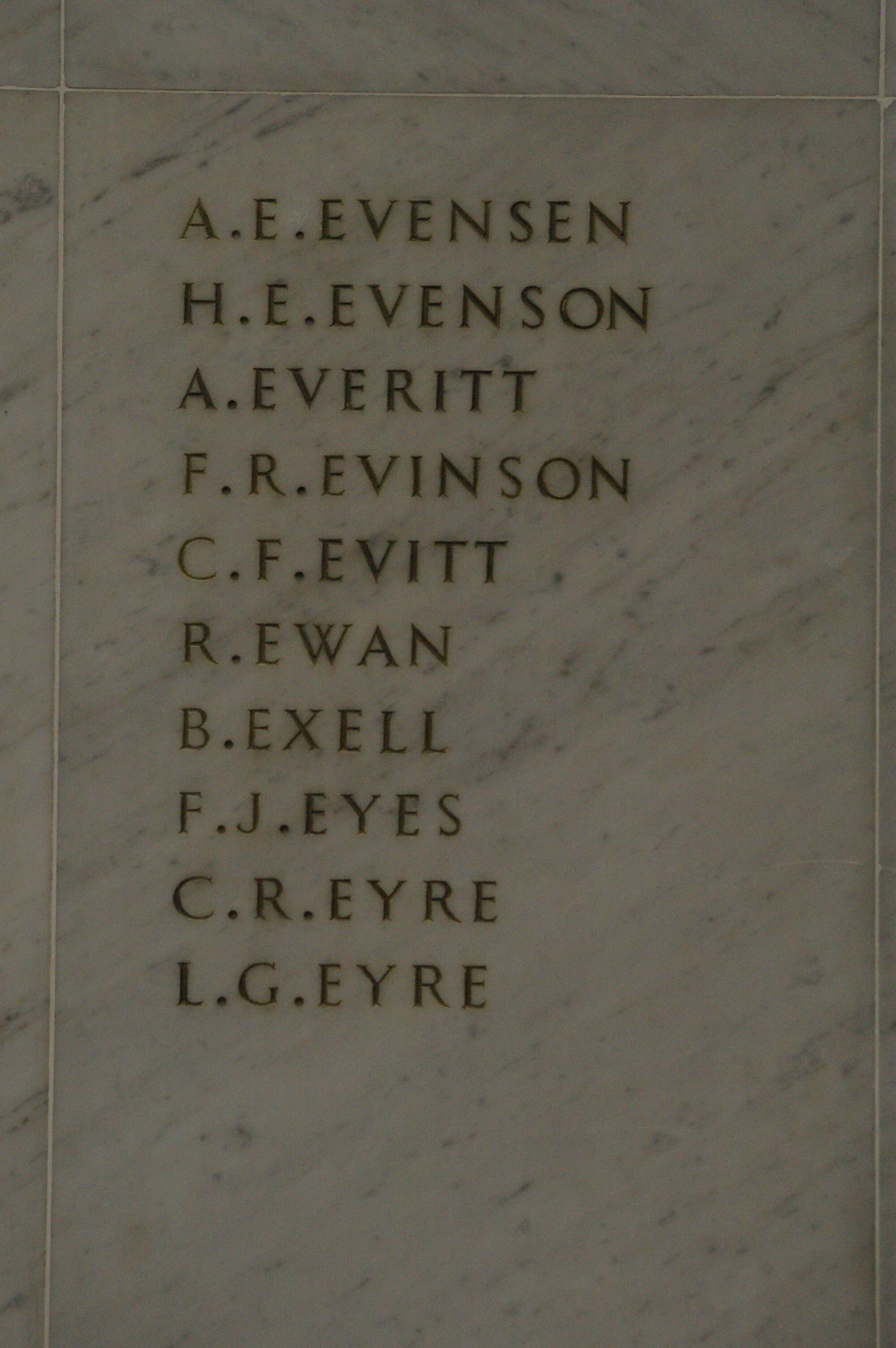 Herbert Edward Evenson - Online Cenotaph - Auckland War Memorial Museum