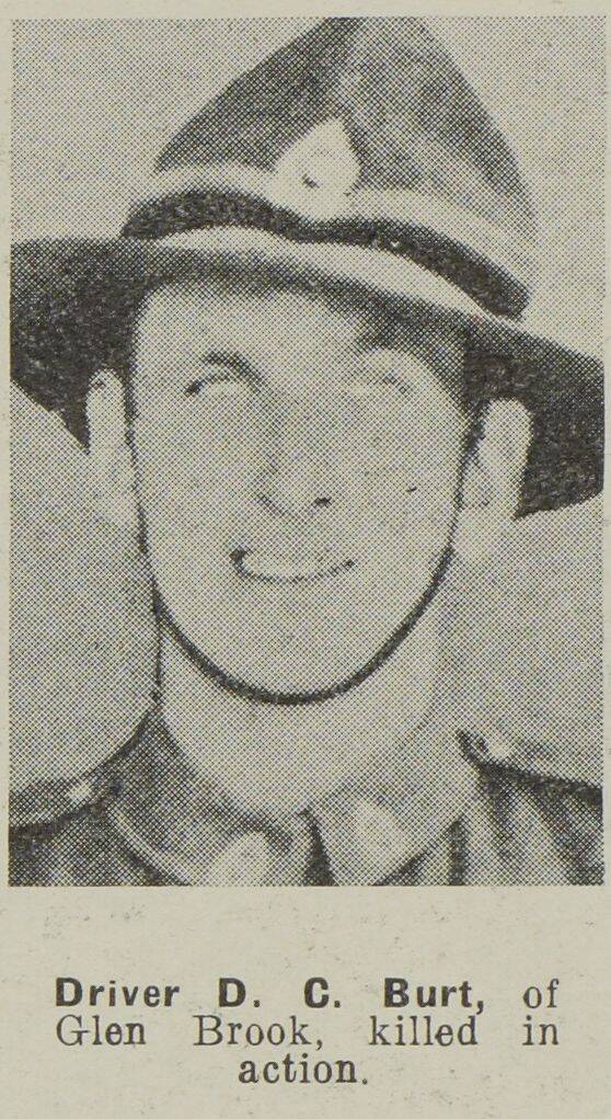 Donald Chapman Burt - Online Cenotaph - Auckland War Memorial Museum