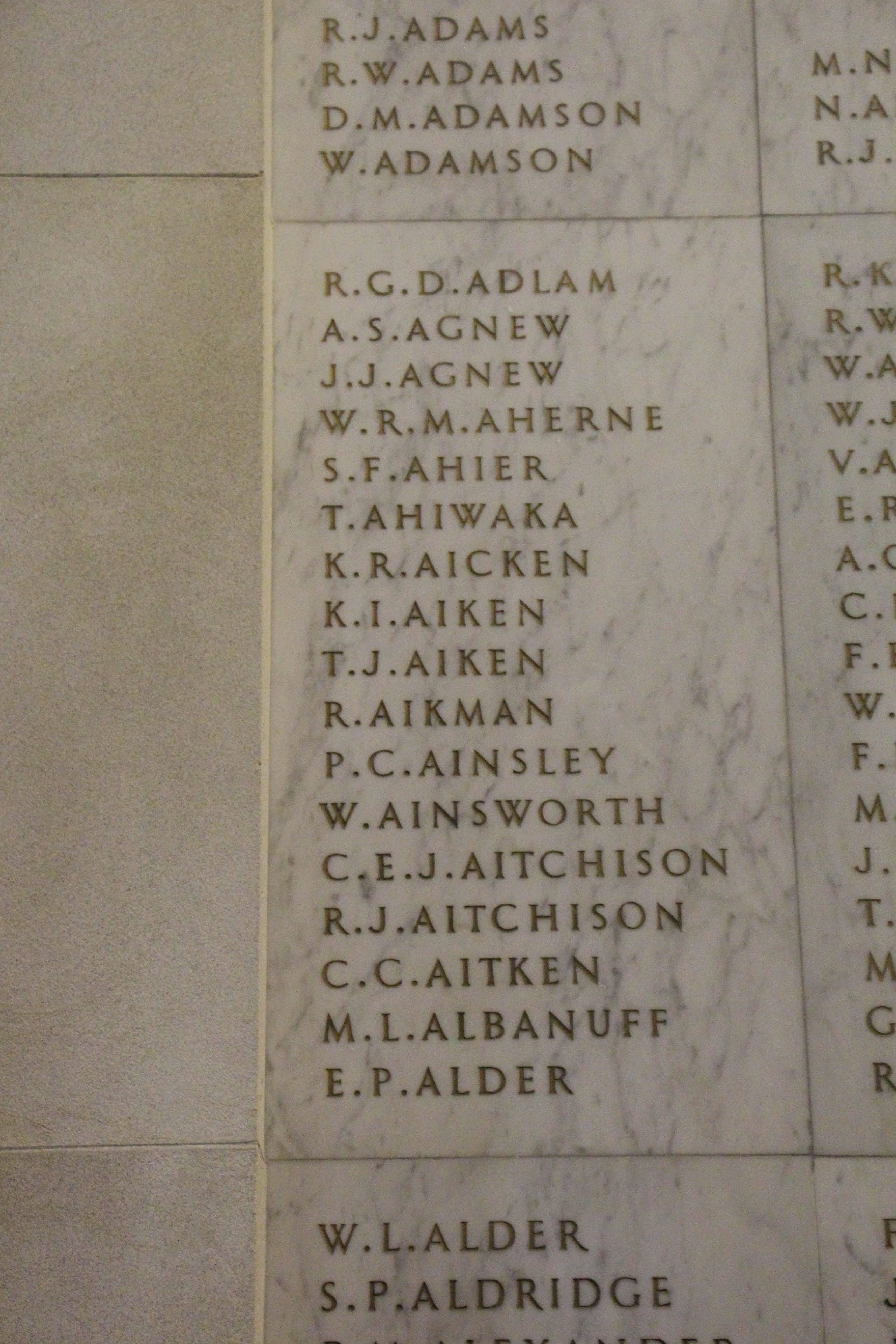 William Robert Michael Aherne - Online Cenotaph - Auckland War Memorial ...