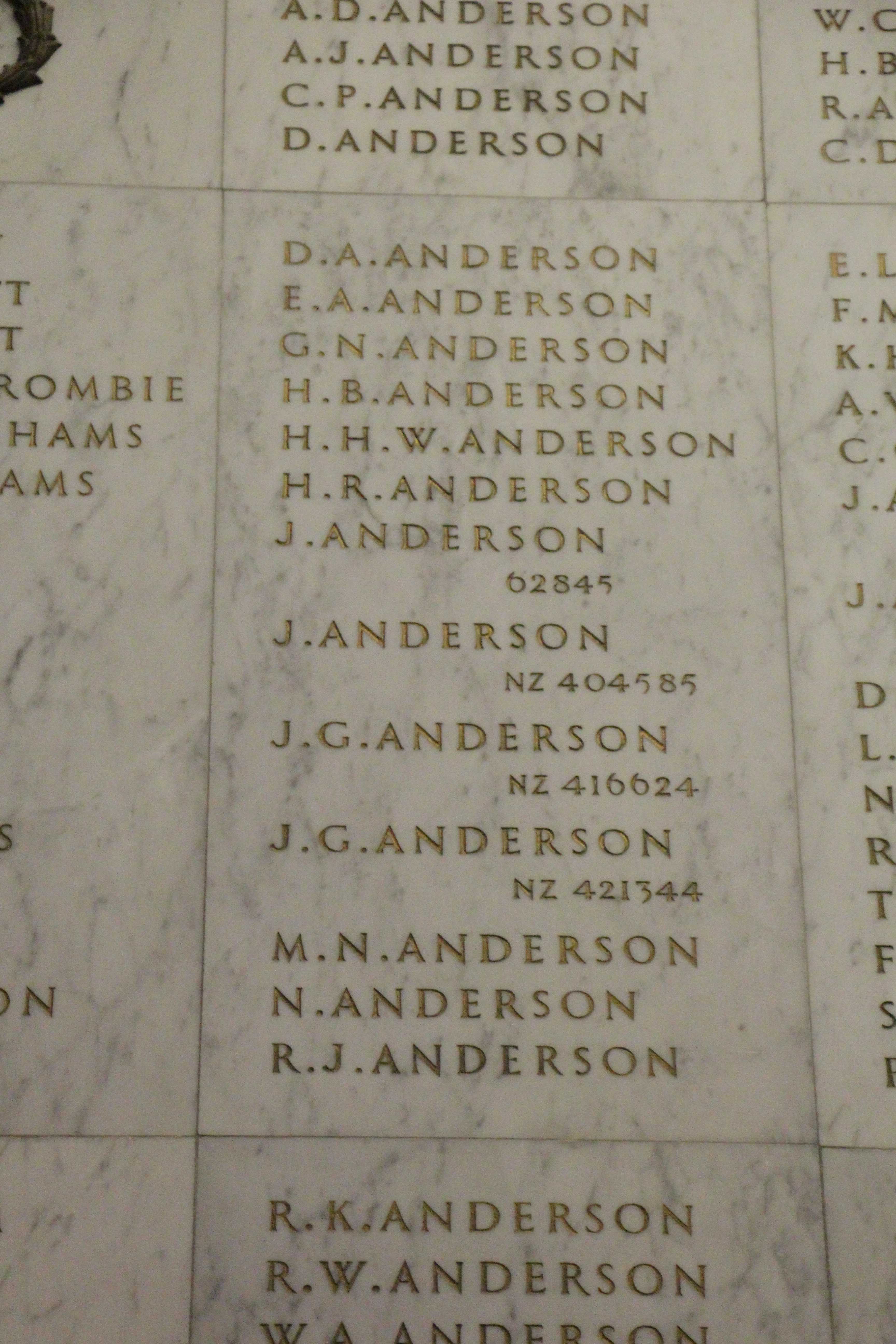 Eric Angus Anderson - Online Cenotaph - Auckland War Memorial Museum