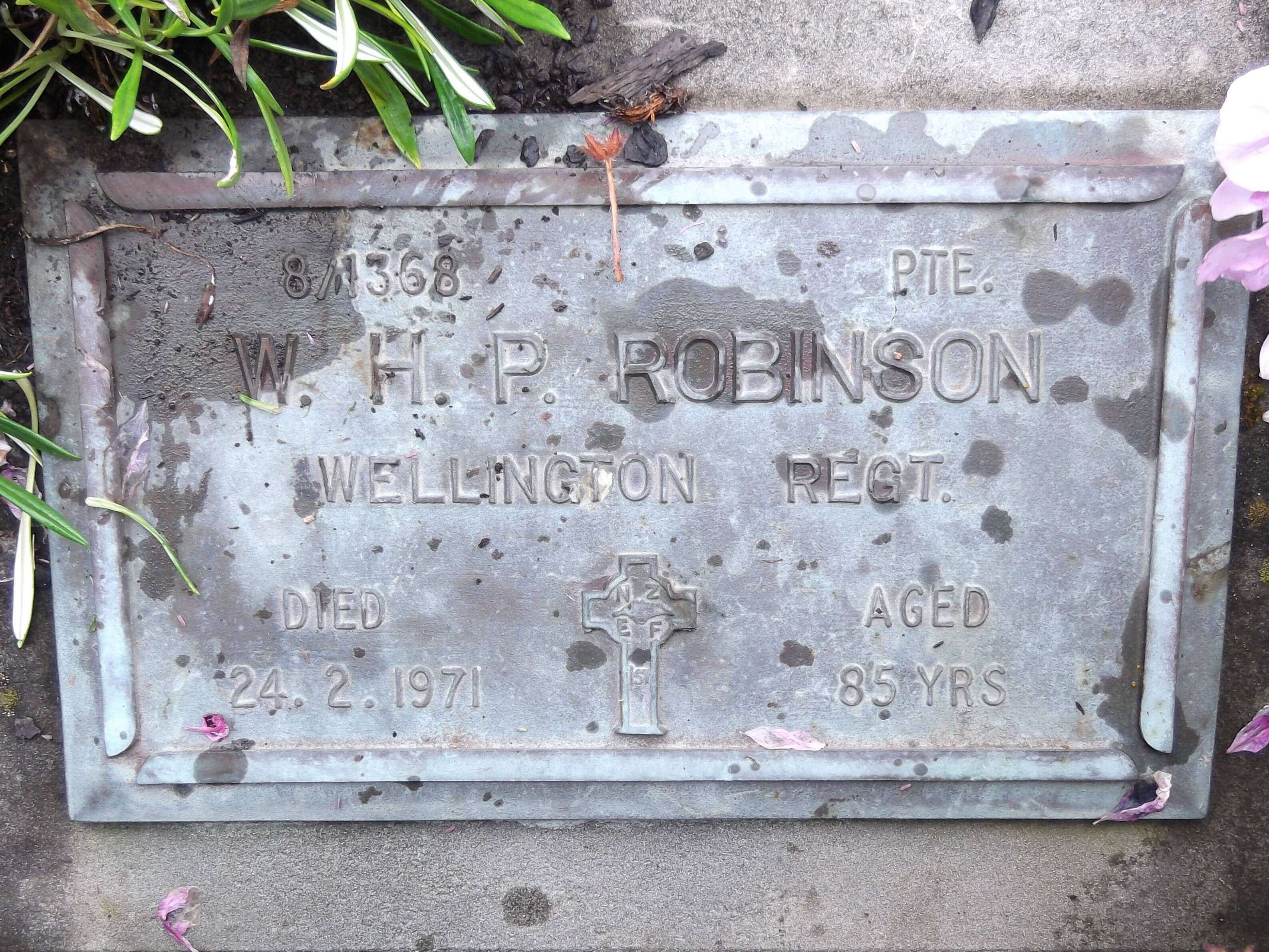 William Henry Palmer Robinson - Online Cenotaph - Auckland War Memorial ...