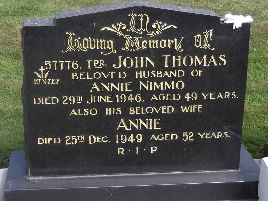 John Thomas Nimmo - Online Cenotaph - Auckland War Memorial Museum