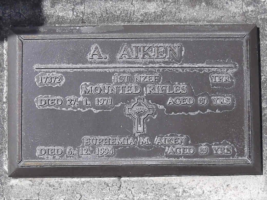 Alexander Aiken - Online Cenotaph - Auckland War Memorial Museum